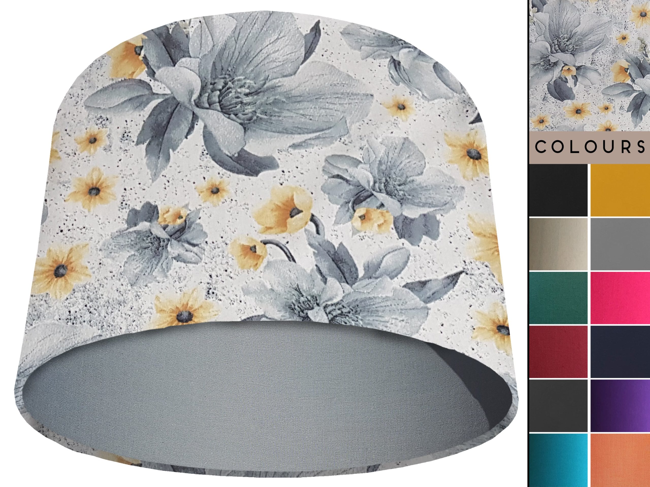 Silver Flower Light Shade, Classic Country Lampshade - Light Owl